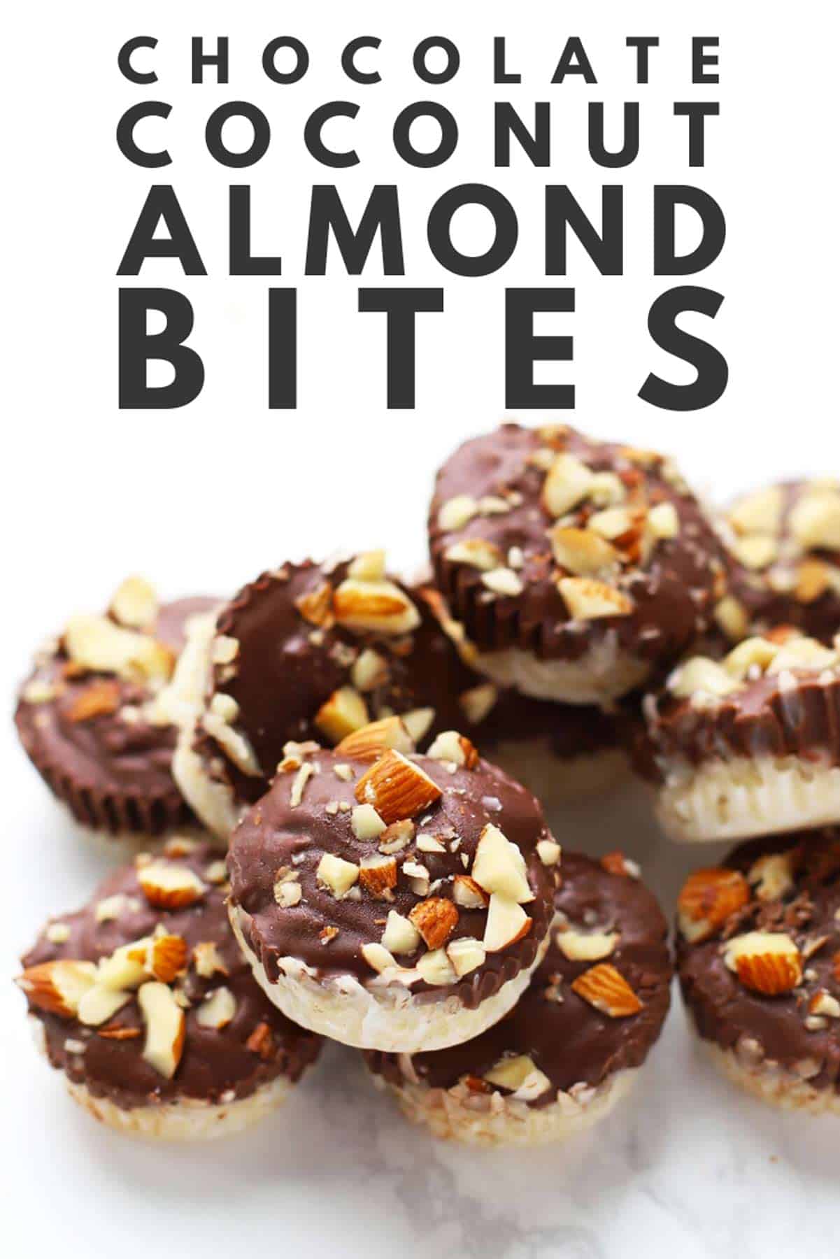 No-Bake Chocolate Coconut Almond Bites - Zested Lemon
