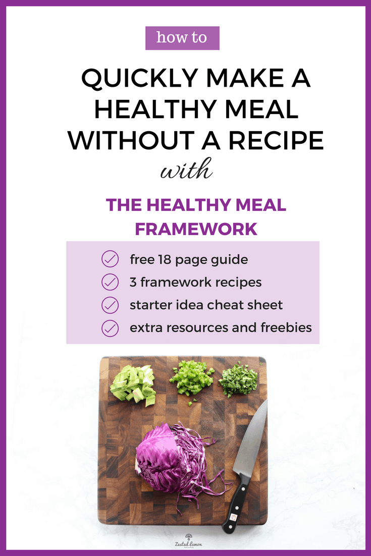 Free Guide - The Healthy Meal Framework - Zested Lemon