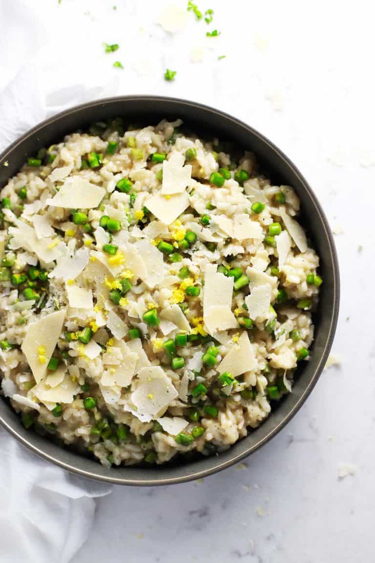 Lemon Asparagus Risotto - Zested Lemon