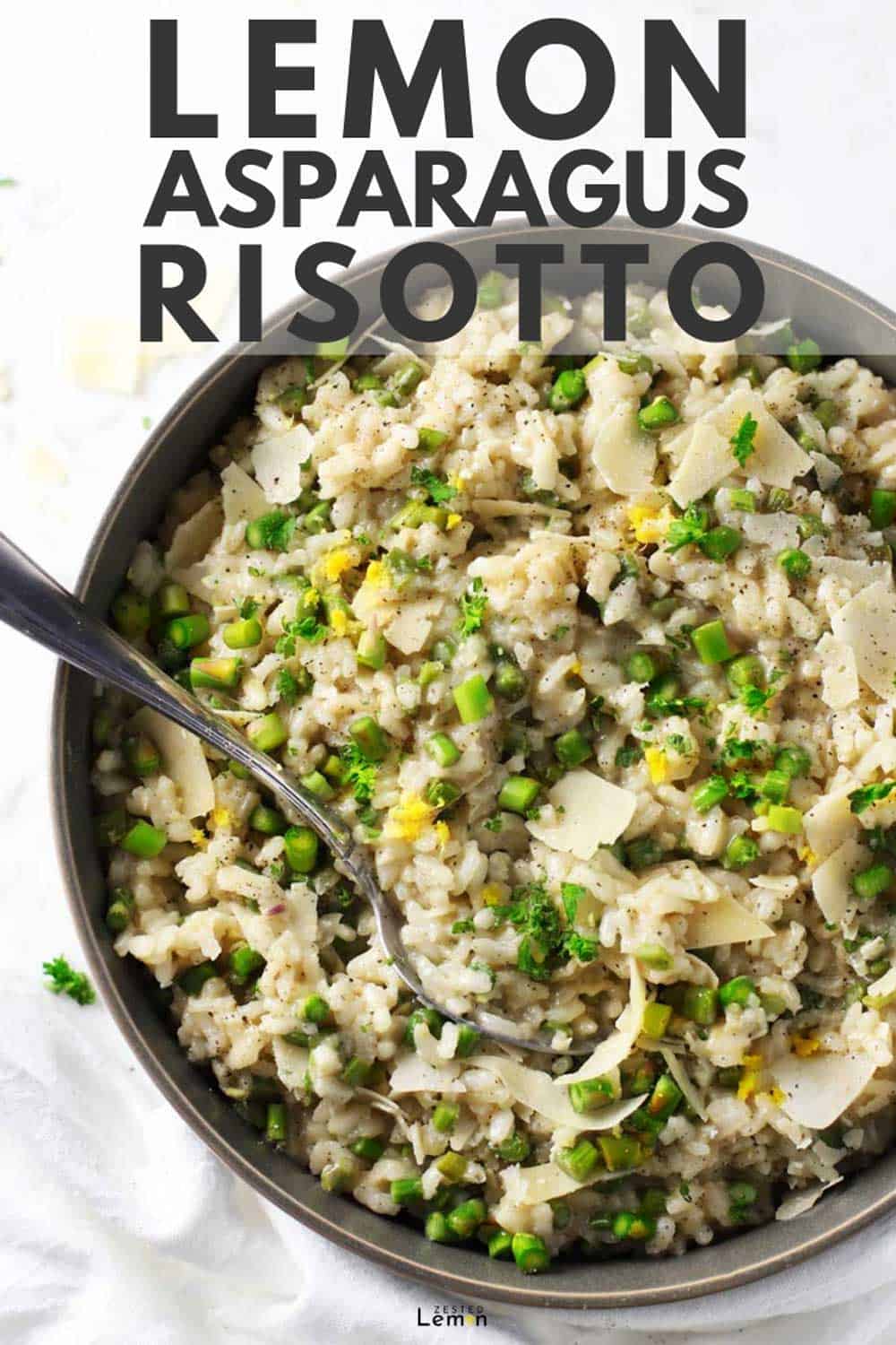 Lemon Asparagus Risotto - Zested Lemon