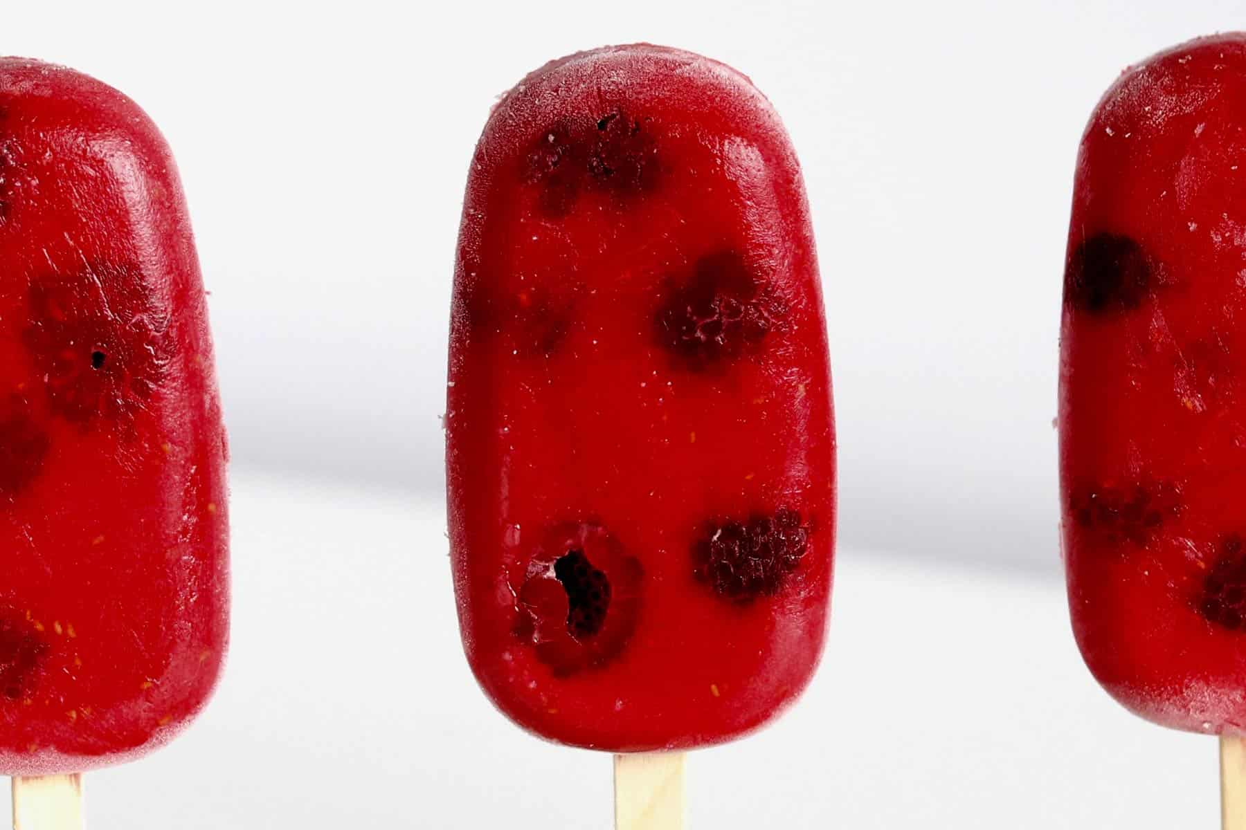 Healthy Raspberry Lime Popsicles - Zested Lemon